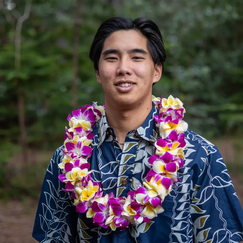 Double Yellow Plumeria & Purple Orchid Lei | Hawaiian Lei
